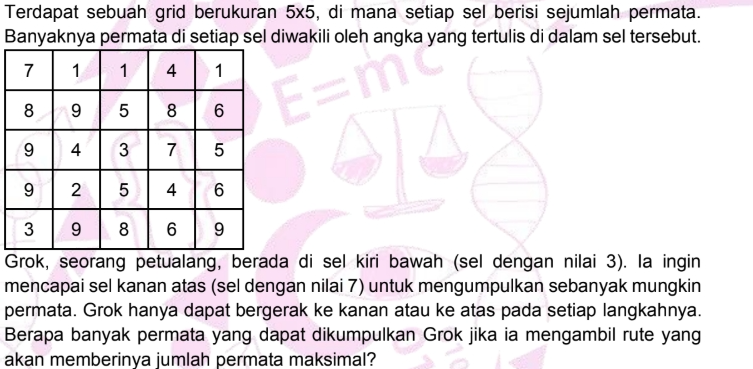 Terdapat sebuah grid berukuran $5 5$, di | StudyX