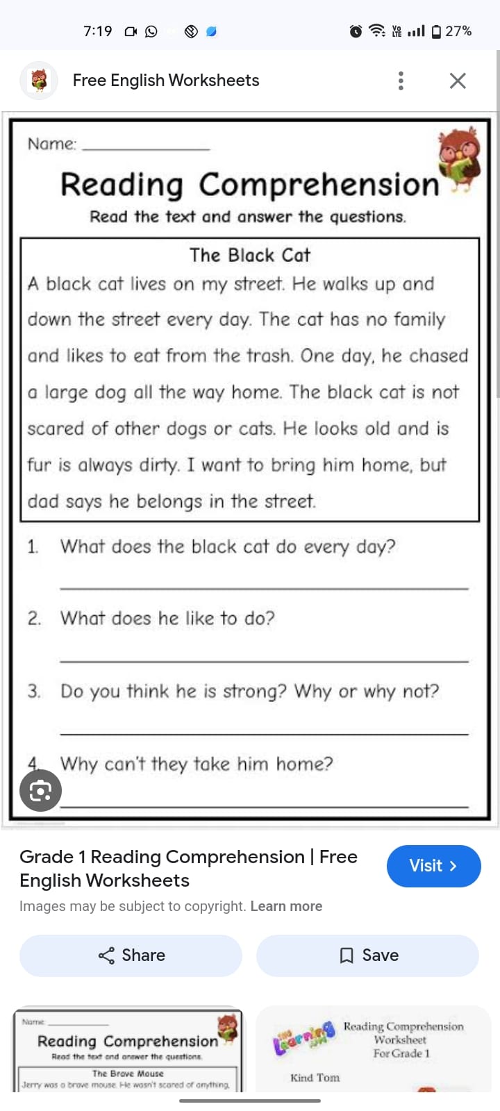 Reading Comprehension Read the text and | StudyX