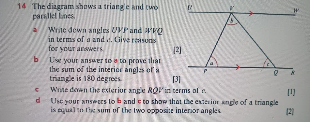 14 The diagram shows a triangle and two | StudyX