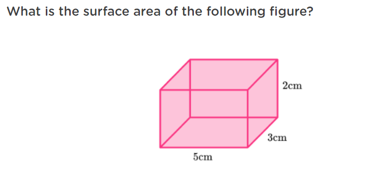 What is the surface area of the following | StudyX