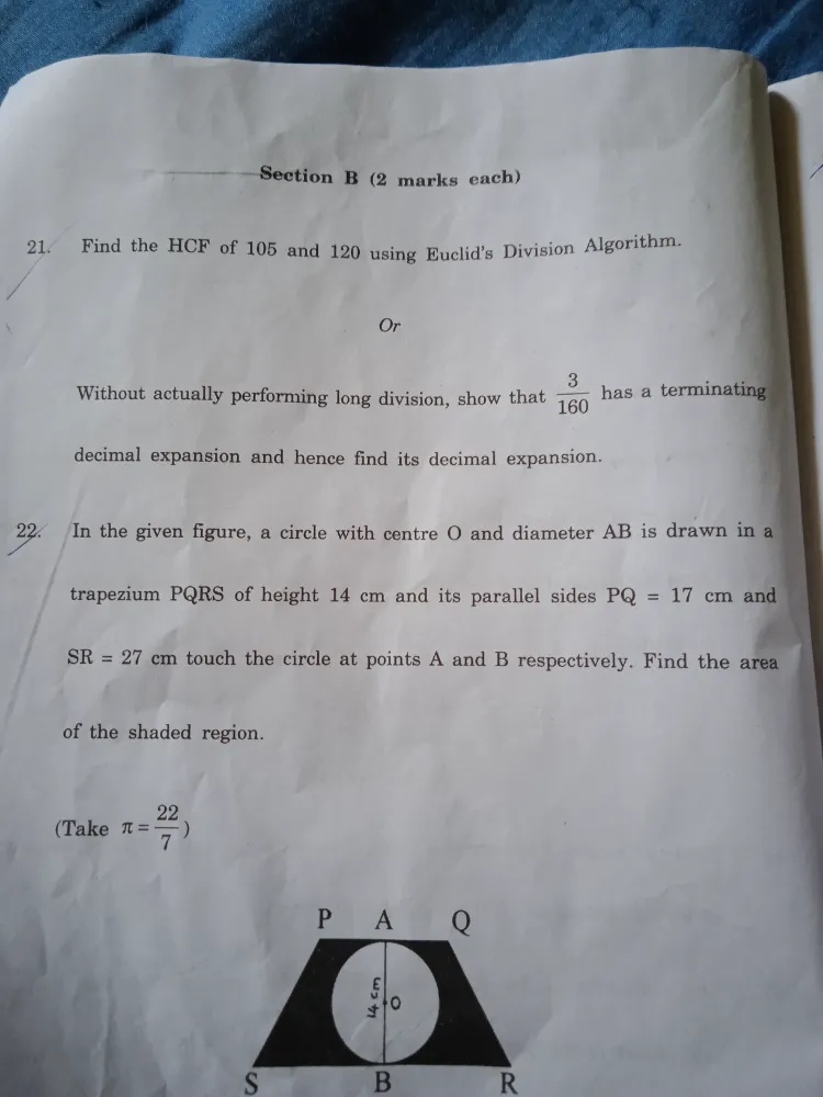 21. Find the HCF of 105 and 120 using | StudyX