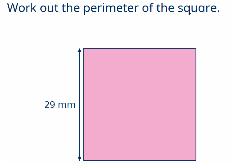 Work out the perimeter of the square. The | StudyX