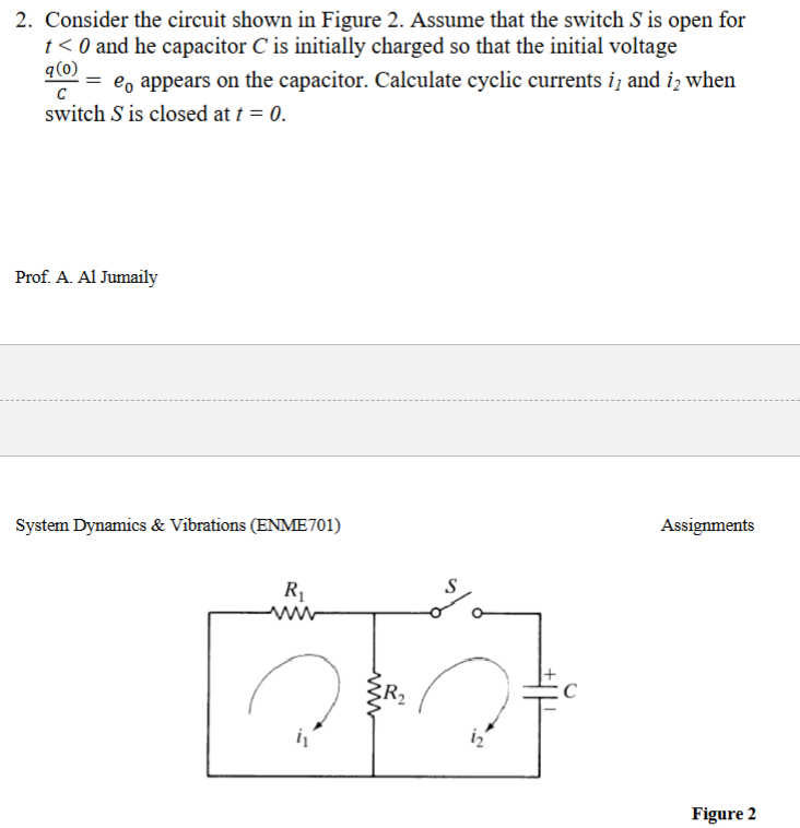 2. Consider the circuit shown in Figure 2. | StudyX