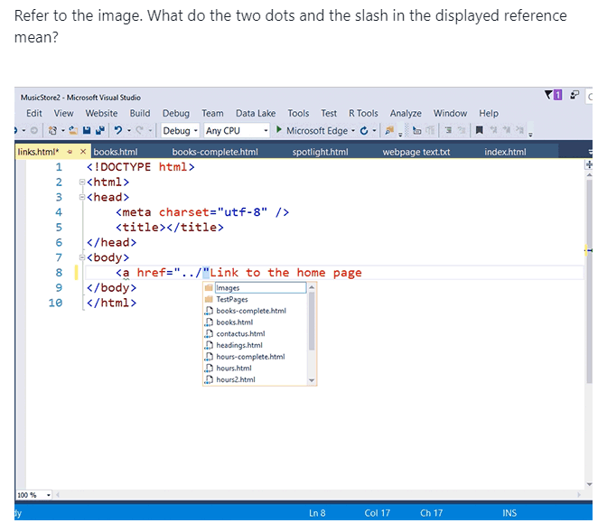Refer to the image. What do the two dots and | StudyX