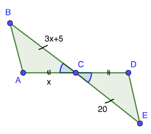The image shows two triangles. The side | StudyX