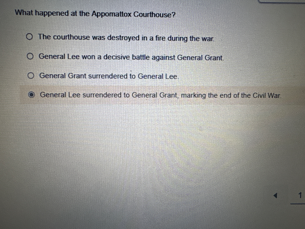 What happened at the Appomattox Courthouse? | StudyX