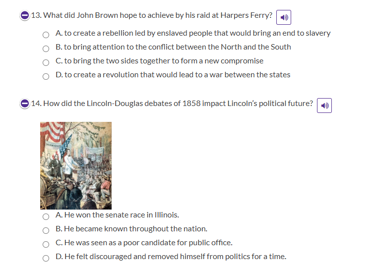 13. What did John Brown hope to achieve by | StudyX