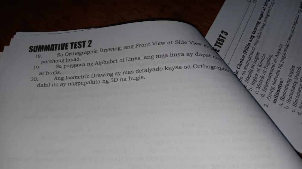 18. Sa Orthographic Drawing, ang Front View | StudyX