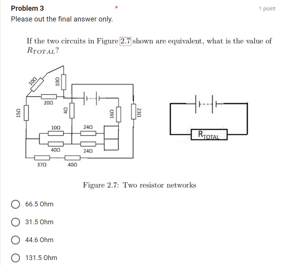 If the two circuits in Figure 2.7 shown are | StudyX