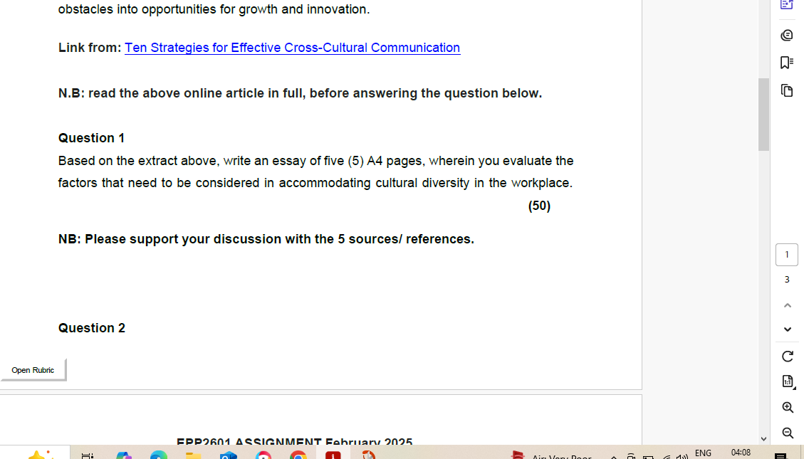 Question 1 Based on the extract above, | StudyX