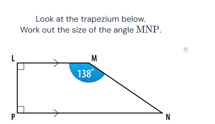 Look at the trapezium below. Work out the