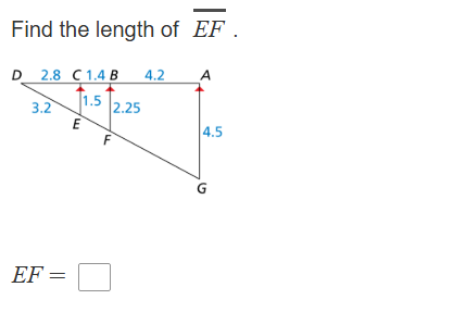 Find the length of EF geometry problem | StudyX