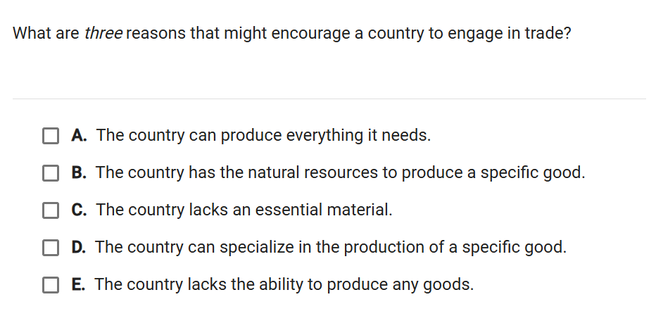 What are three reasons that might encourage | StudyX