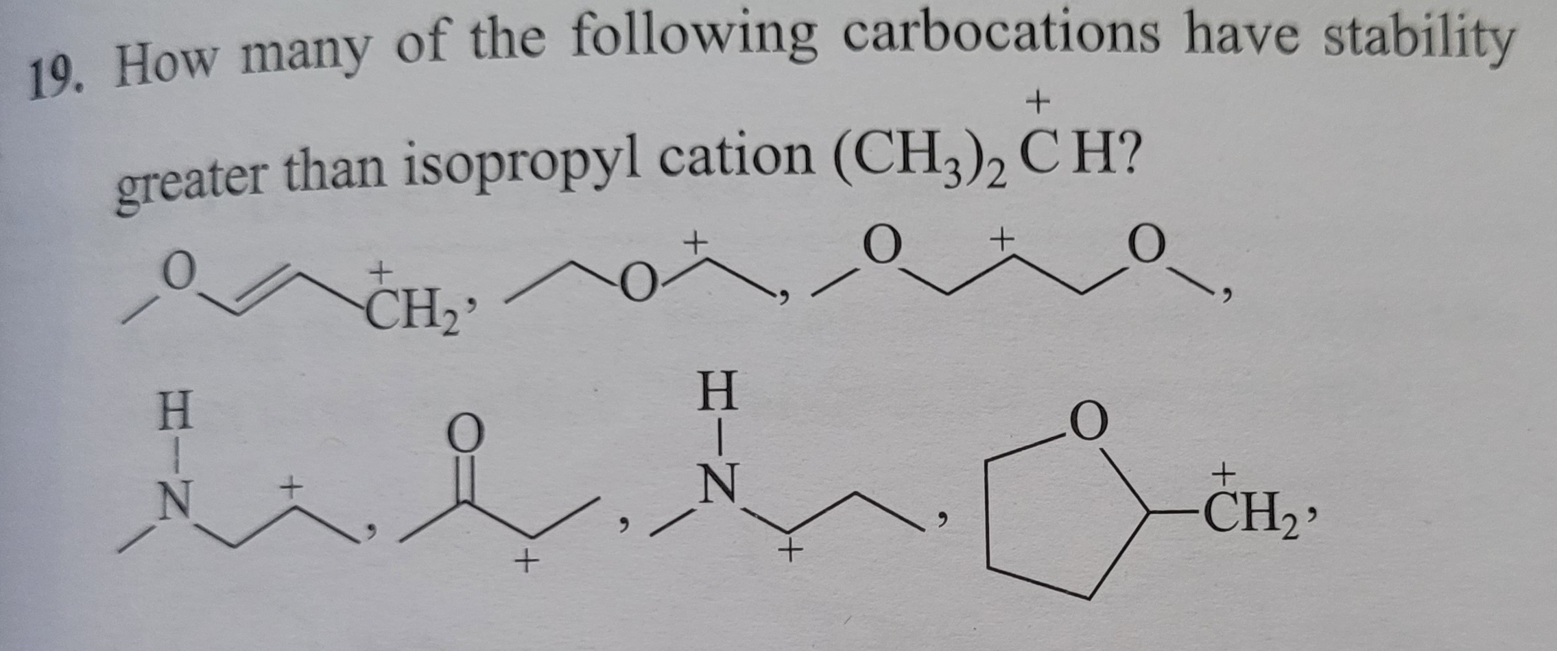 How many of the following carbocations have