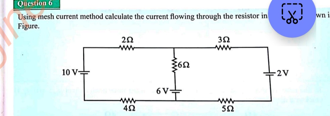 Using mesh current method calculate the | StudyX