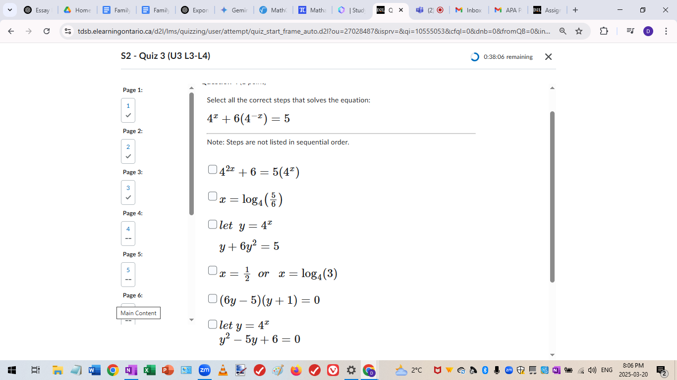 Select all the correct steps that solves the | StudyX