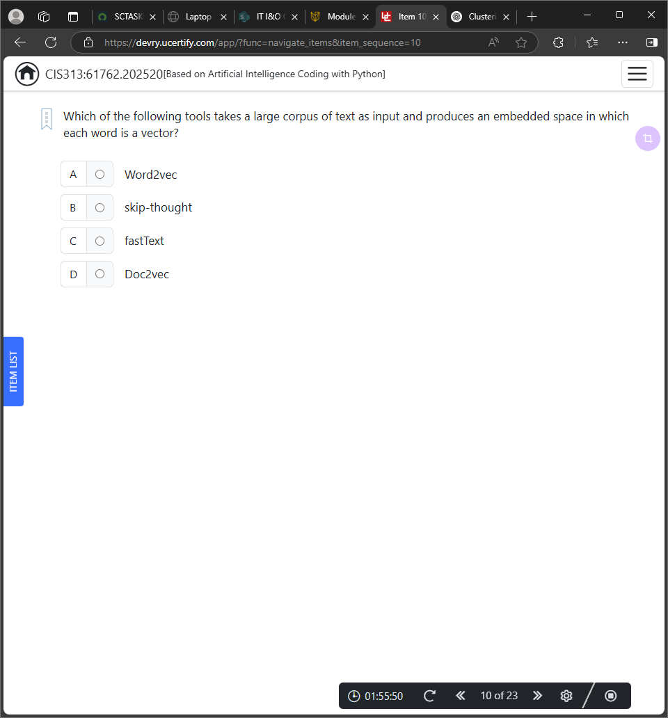 Which of the following tools takes a large | StudyX