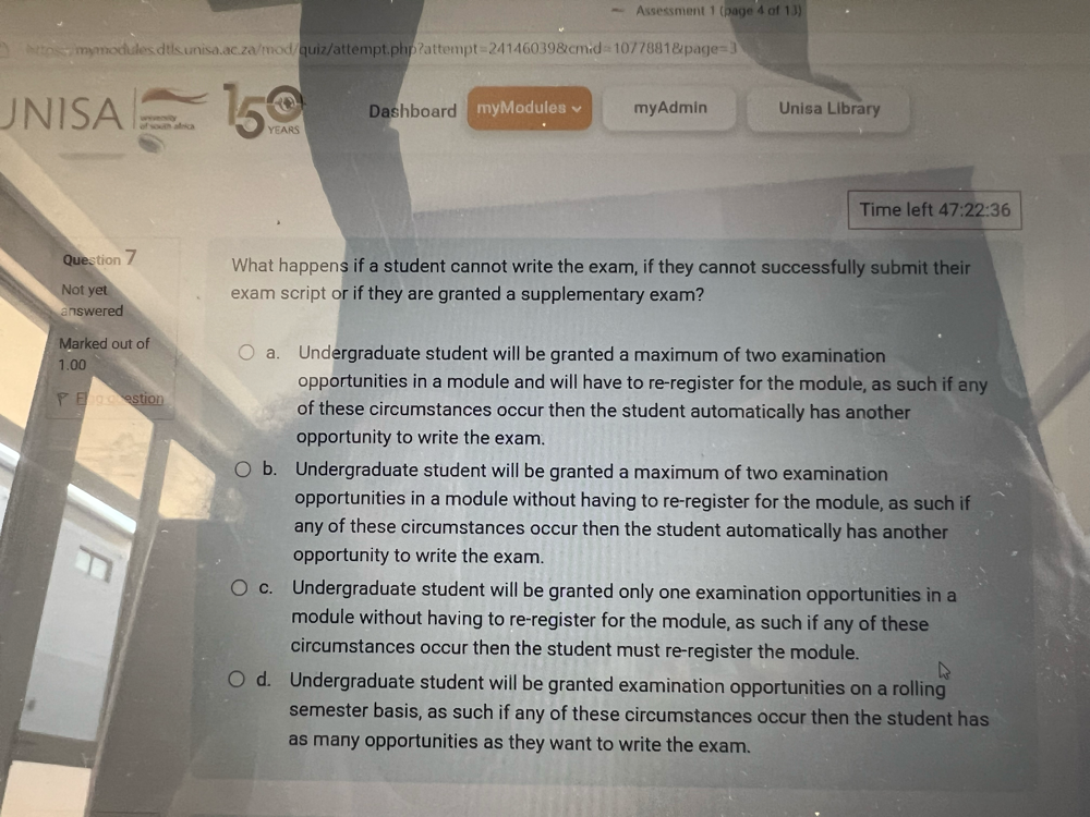 What happens if a student cannot write the | StudyX