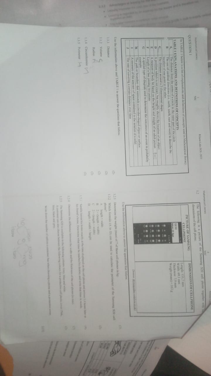 QUESTION 1 TABLE 1 EXPLANATIONS AND | StudyX