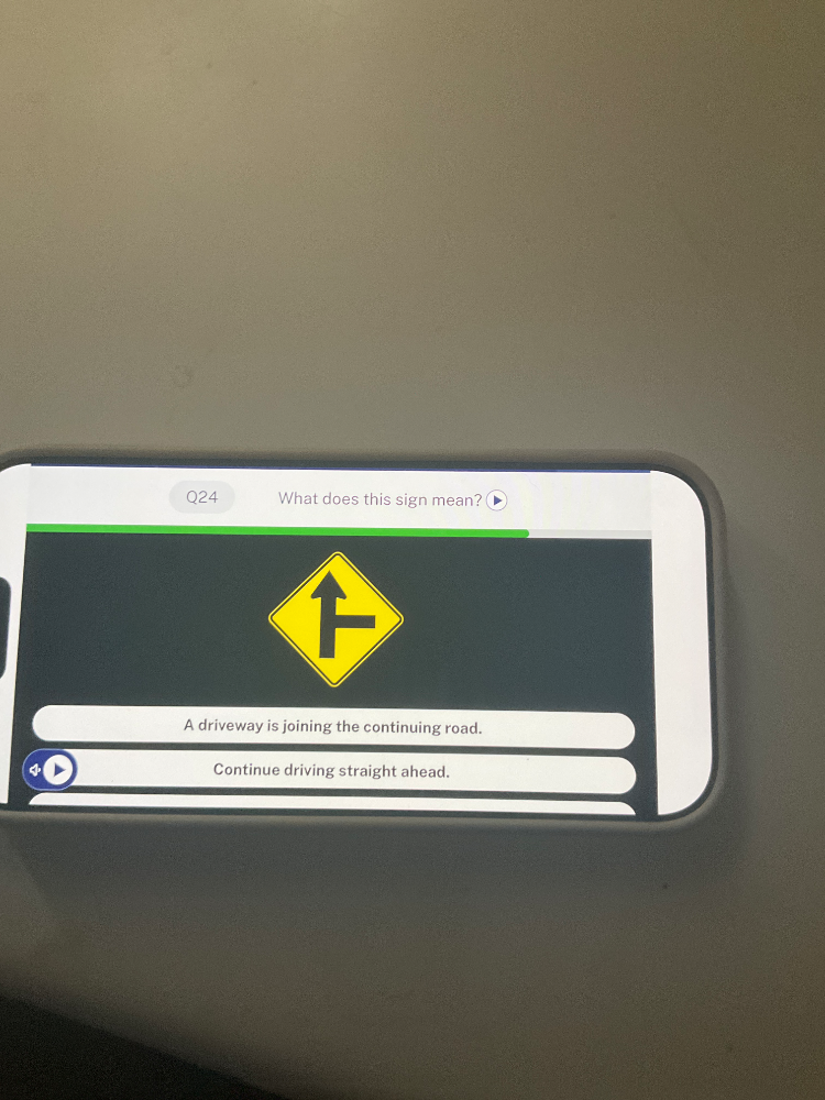 What does this sign mean? A driveway is | StudyX