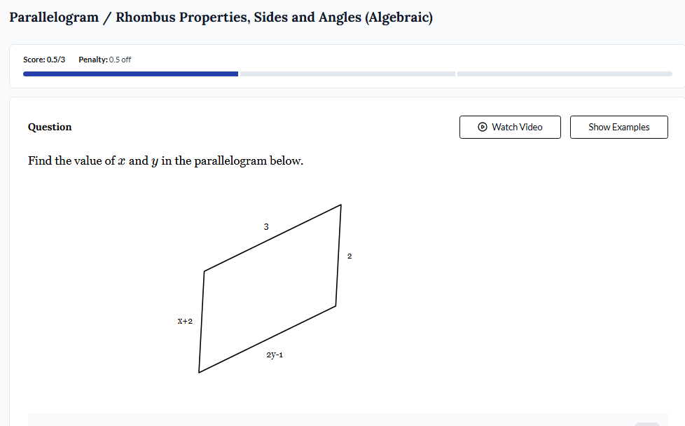 Find the value of *x* and *y* in the | StudyX