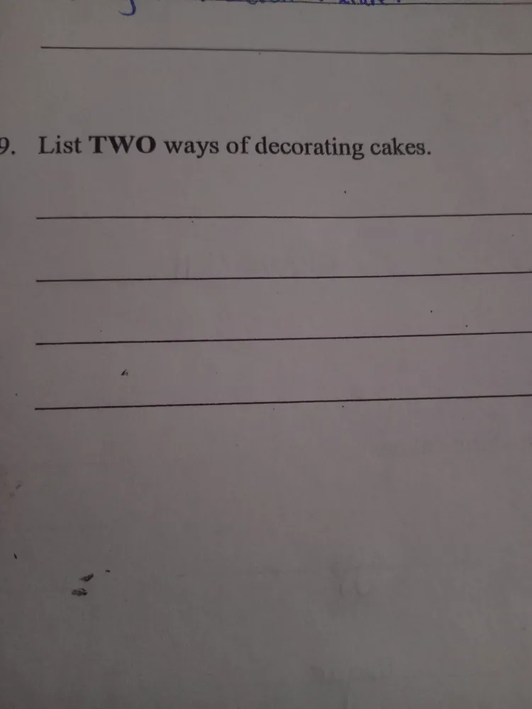 Cake decorating methods | StudyX