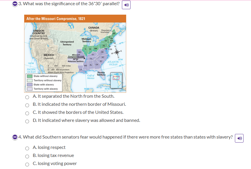 3. What was the significance of the 36°30′ | StudyX