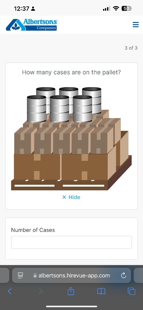 How many cases are on the pallet? Number of | StudyX