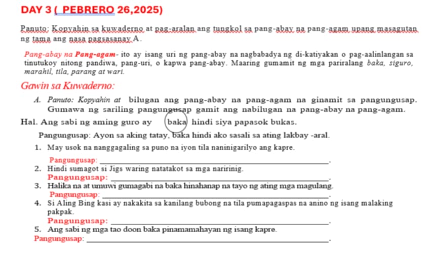 Panuto: Kopyahin sa kuwaderno at pag-aralan | StudyX