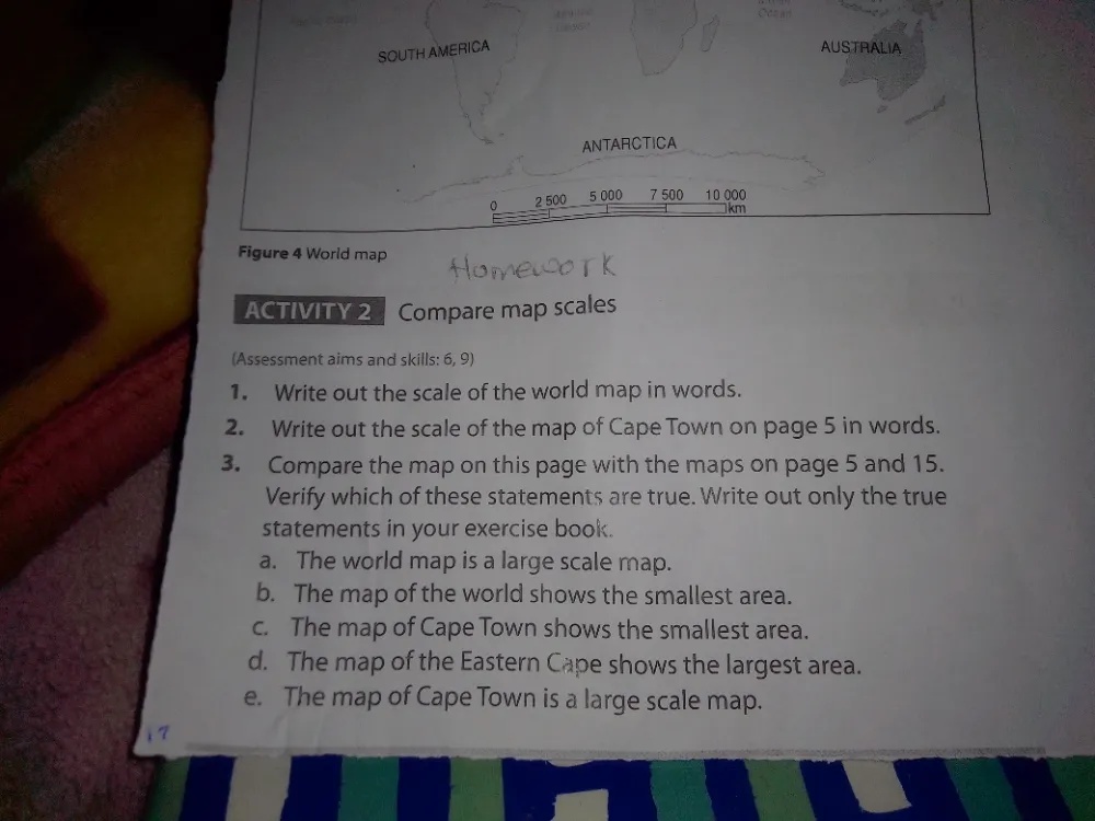 Figure 4 World map ACTIVITY 2 Compare map | StudyX
