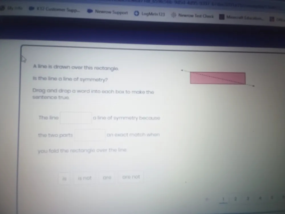 A line is drawn over this rectangle. Is the | StudyX