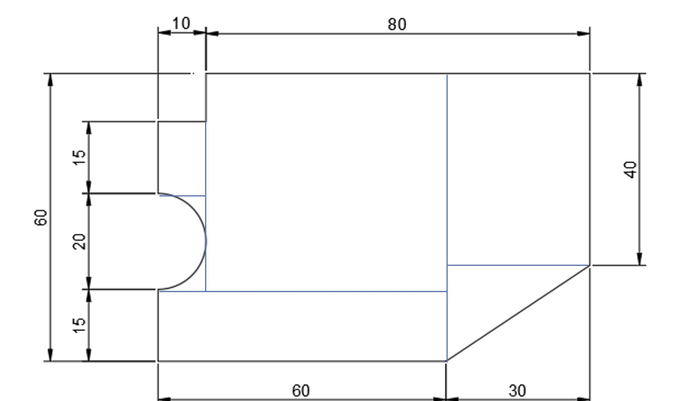 The image shows a 2D shape with dimensions | StudyX