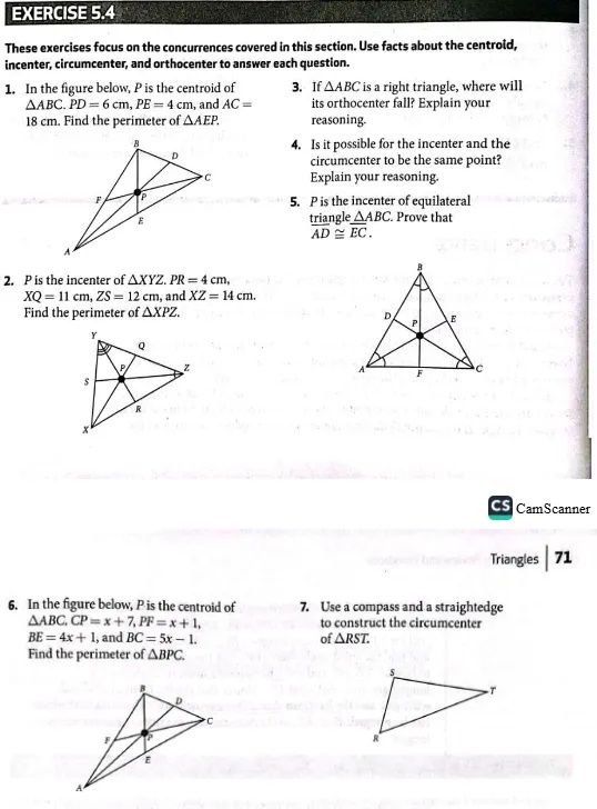 1. In the figure below, P is the centroid of | StudyX