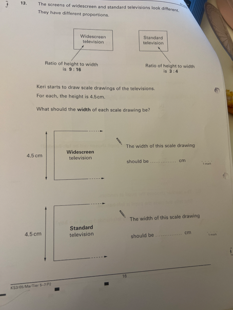 The screens of widescreen and standard | StudyX