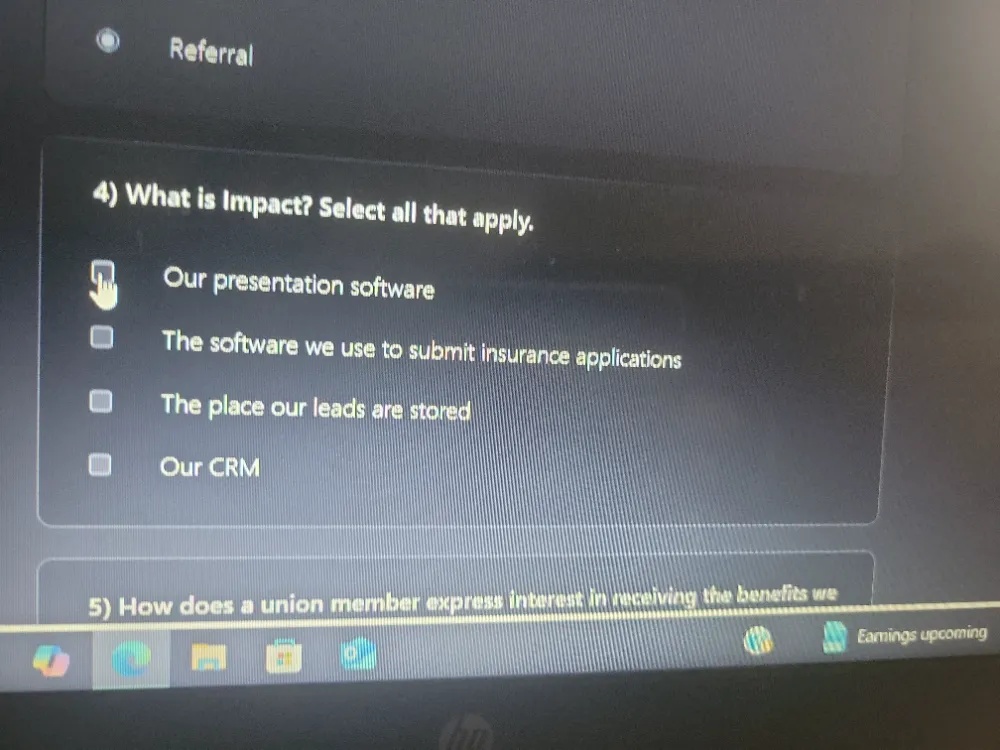 4) What is Impact? Select all that apply. | StudyX