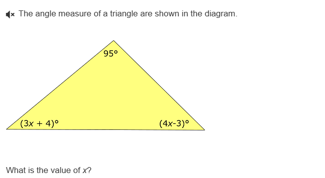The angle measure of a triangle are shown in | StudyX