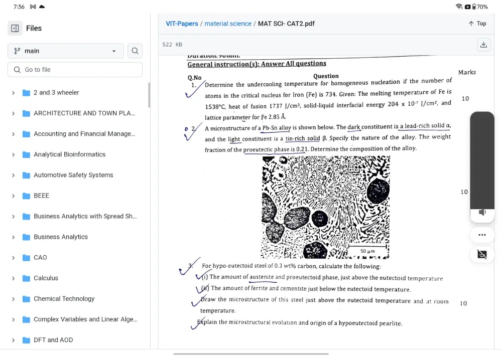 1. Determine the undercooling temperature | StudyX