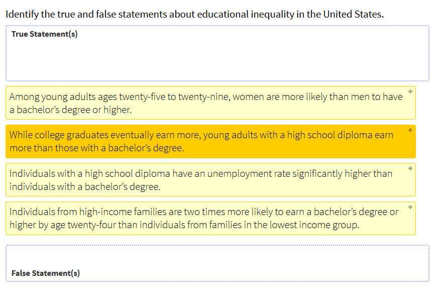 Identify the true and false statements about | StudyX