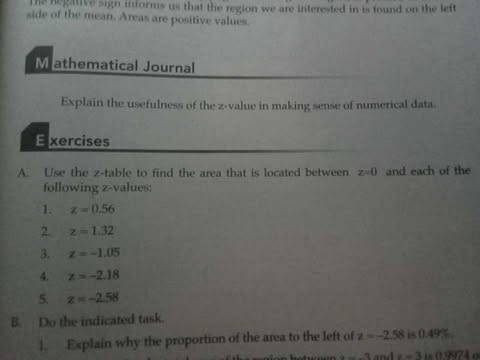 Explain the usefulness of the z-value in | StudyX