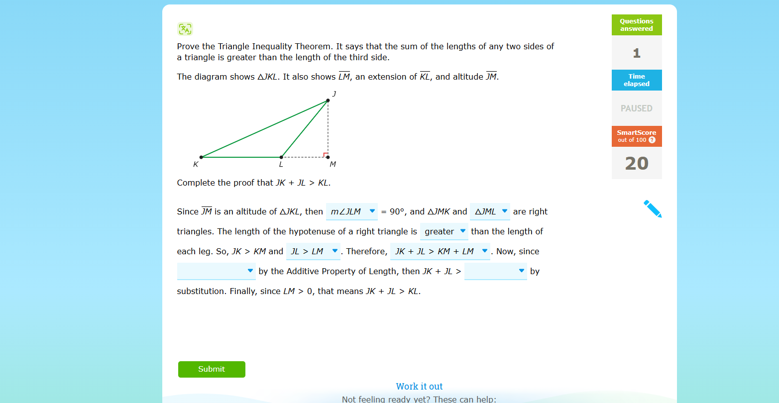 Prove the Triangle Inequality Theorem. It | StudyX