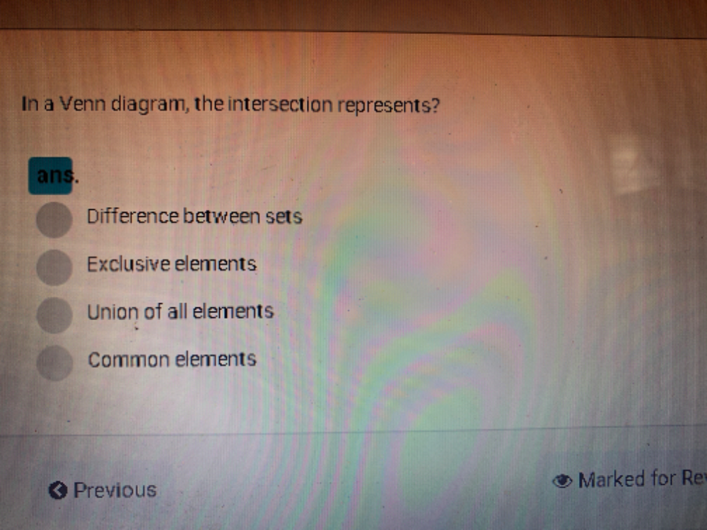 In a Venn diagram, the intersection | StudyX