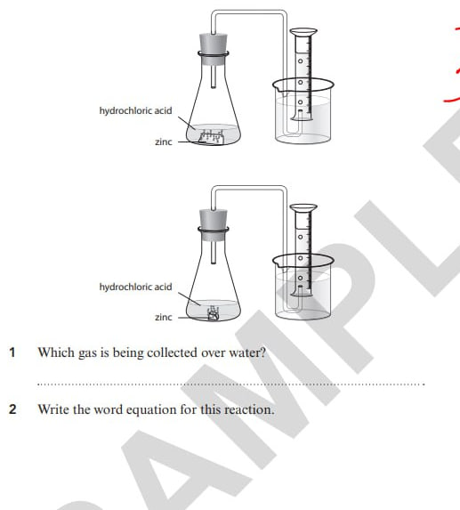 1 Which gas is being collected over water? | StudyX