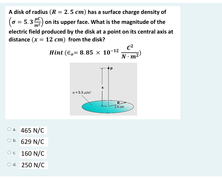 A disk of radius ($R = 2.5 ext{ cm}$) has a | StudyX