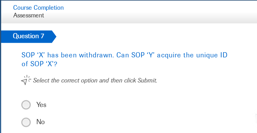 SOP 'X' has been withdrawn. Can SOP 'Y' | StudyX