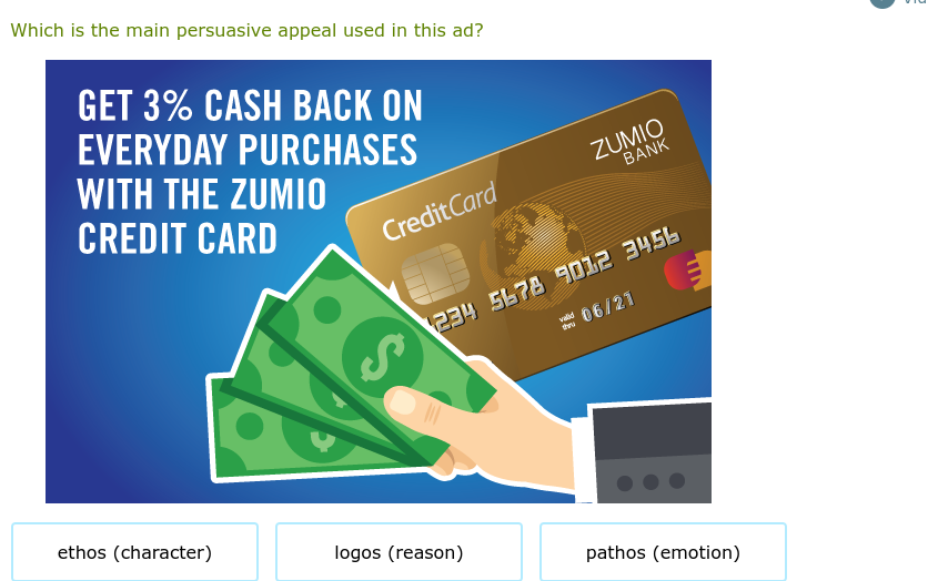 Which is the main persuasive appeal used in | StudyX