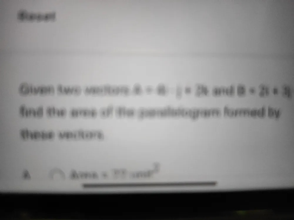 Given two vectors ${a} = 6 {i} - {1}{2} {j} | StudyX