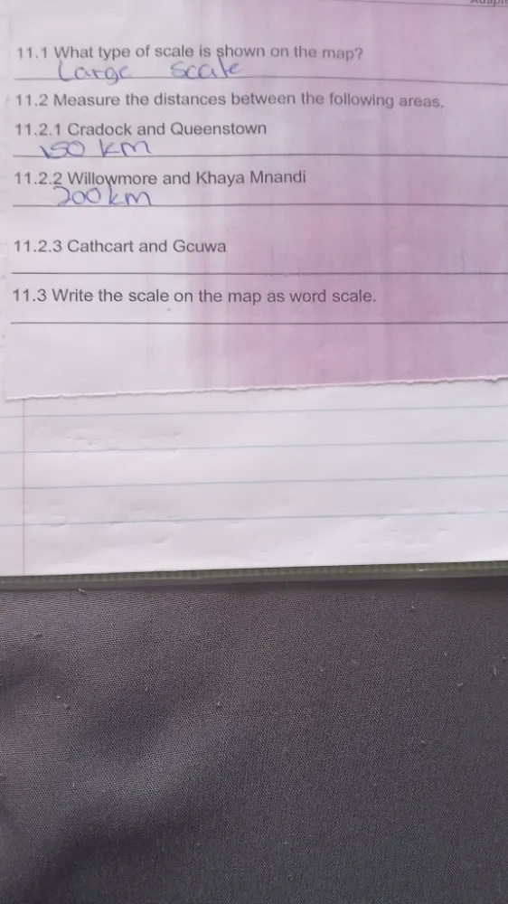 11.1 What type of scale is shown on the map? | StudyX