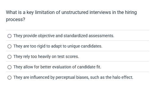 What is a key limitation of unstructured | StudyX