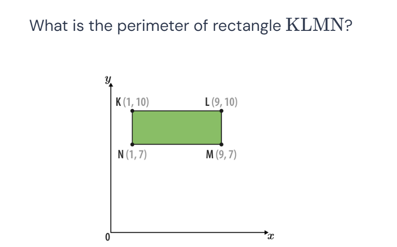 What is the perimeter of rectangle KLMN? | StudyX