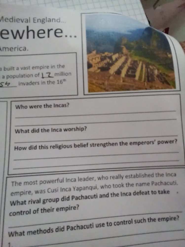 Who were the Incas? What did the Inca | StudyX